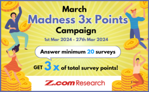 March Madness 3x points Campaign｜Campaign｜News｜Z.com Research Singapore